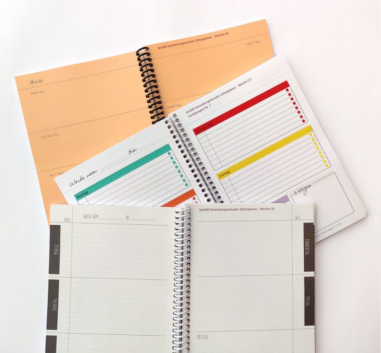 kostenfreies Schulplaner Gestaltungsmuster - bis500druck Shop